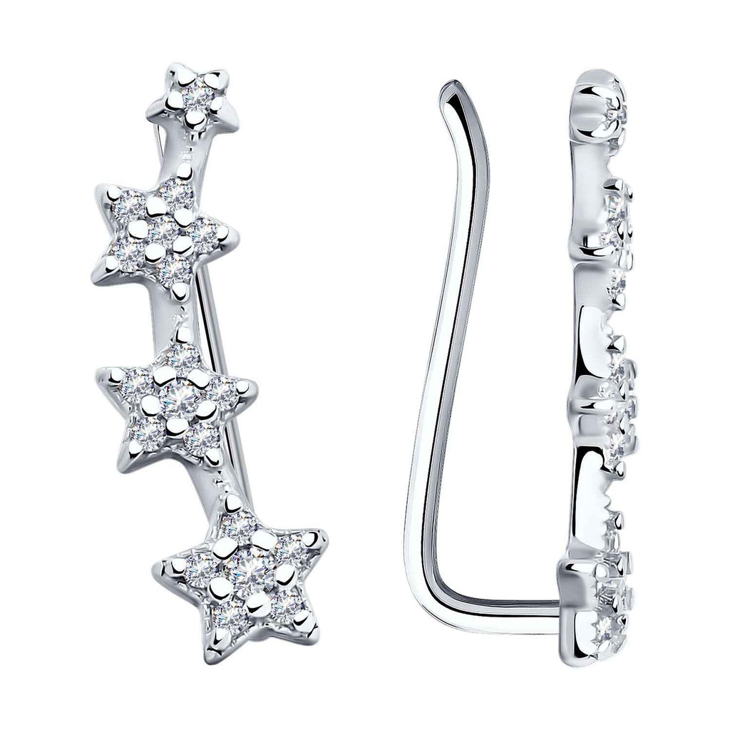 Сребърни обеци - Star sky cuffs – Selina Jewellery