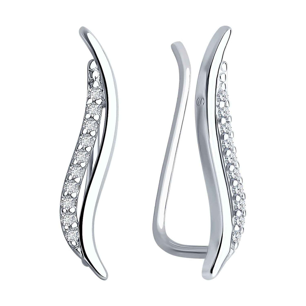 Сребърни обеци - Wave cuffs – Selina Jewellery