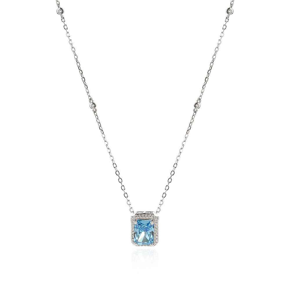 Сребърно колие - Luminar Blue Allure – Selina Jewellery
