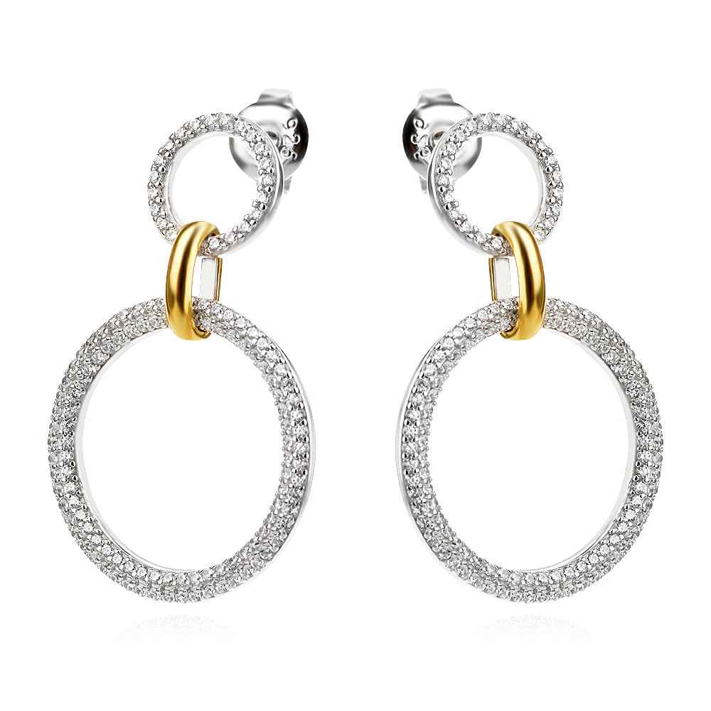 Сребърни обеци - Circle of light – Selina Jewellery