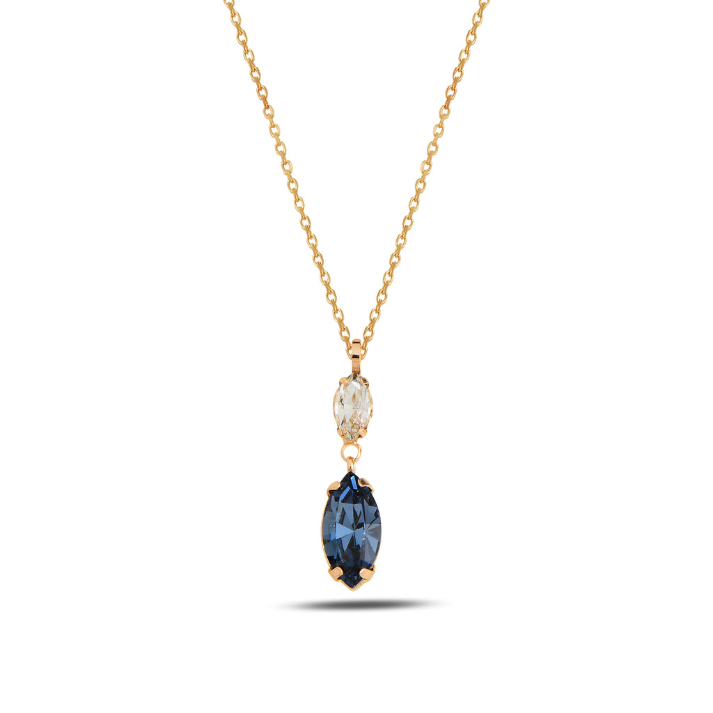 Сребърно колие - Neptune deep blue – Selina Jewellery
