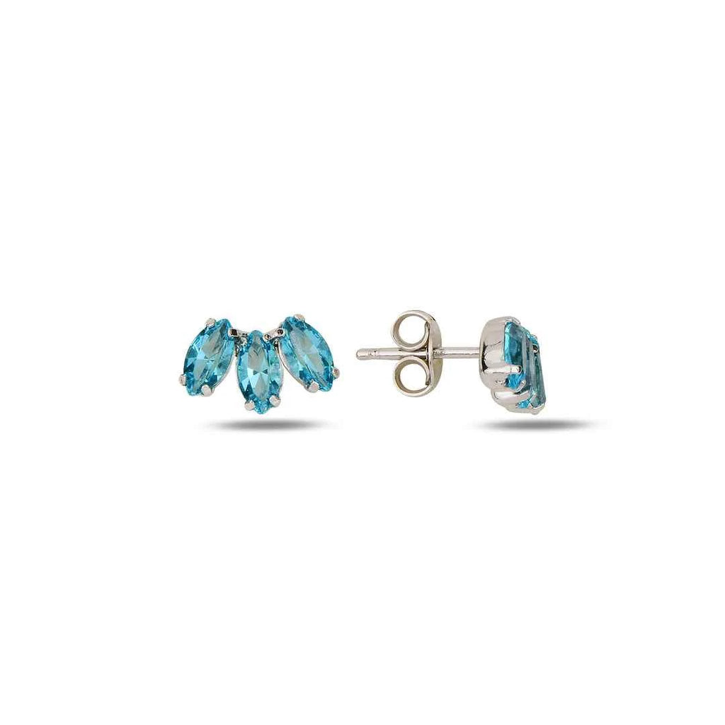 Сребърни обеци - Neptune light blue – Selina Jewellery