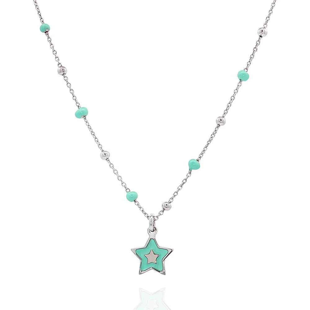 Сребърно колие - Little Blue Star – Selina Jewellery